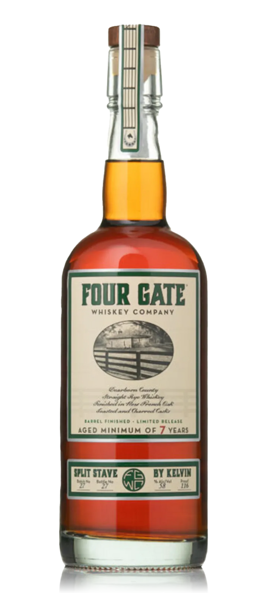 Four Gate Split Stave by Kelvin RYE 58% 750ml – Honey Barrel